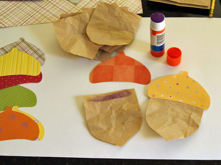 Paper Acorn Garland - Make and Takes