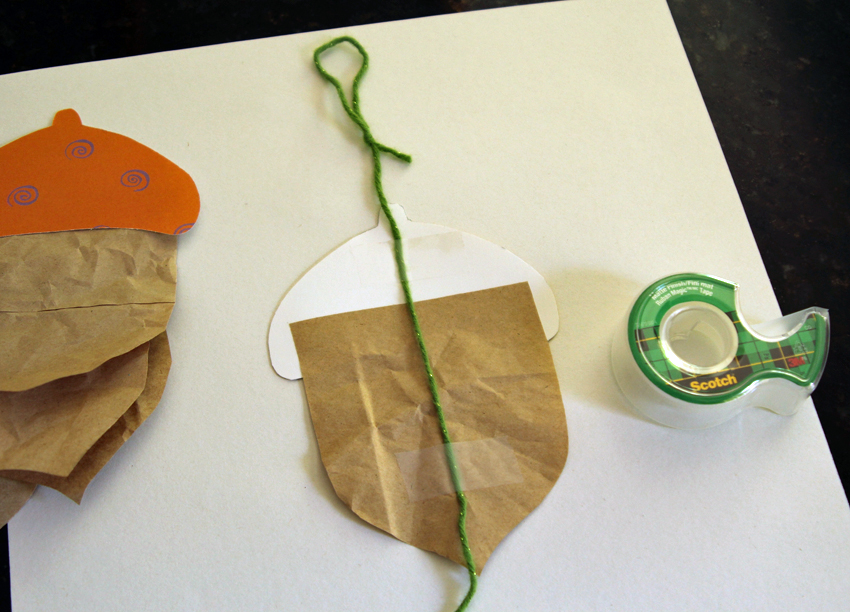 Paper Acorn Garland - Make and Takes