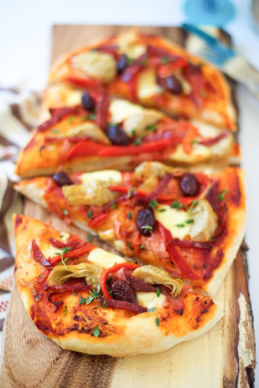 Antipasto Flatbread Pizza - Make and Takes