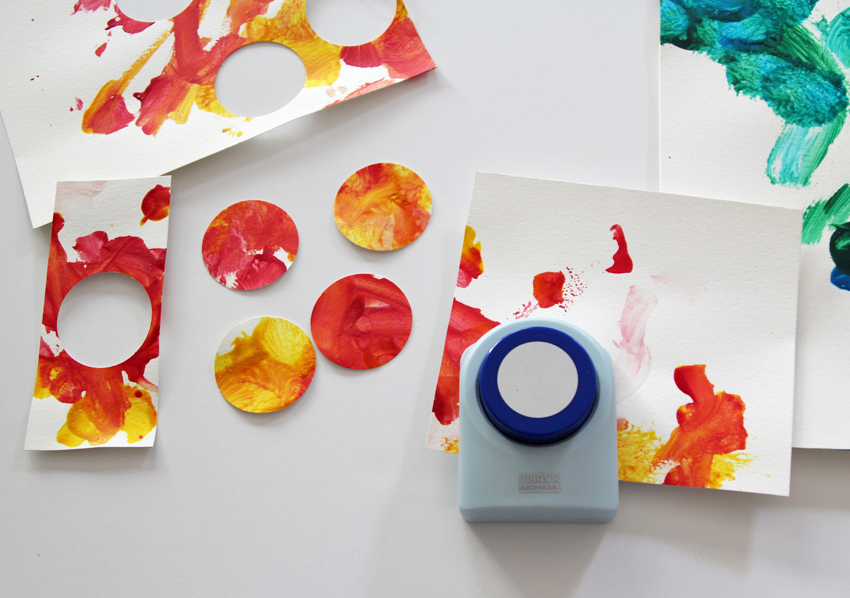 Colorful Modern Art Calendar (made with your kiddo's art!) - Make and Takes