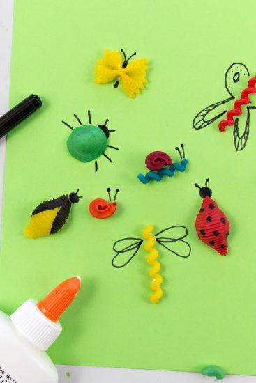 Make These Bright and Colorful Pasta Bug Kids Crafts - Make and Takes