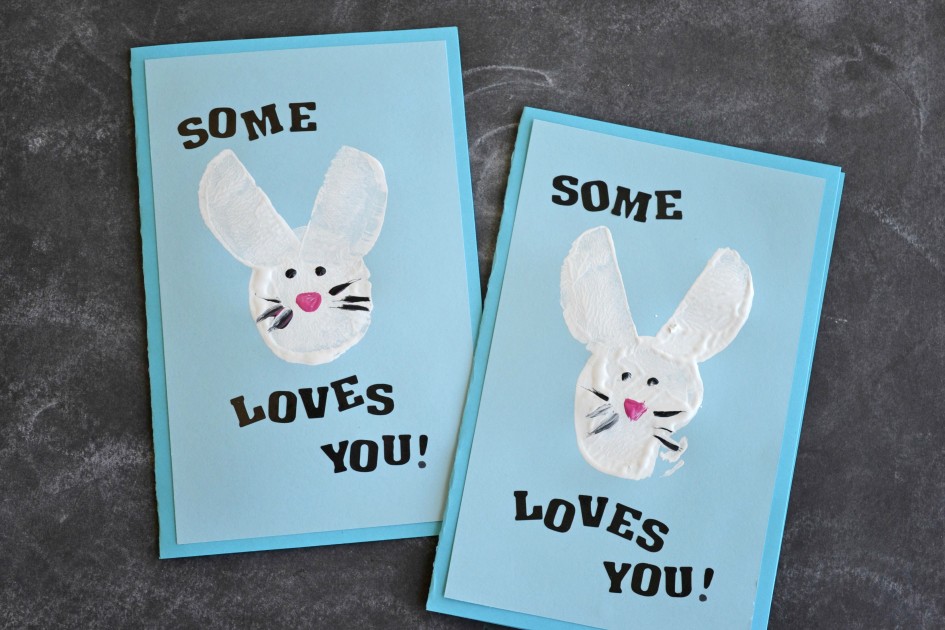 Cute and Crafty Potato Stamped Bunny Cards - Make and Takes