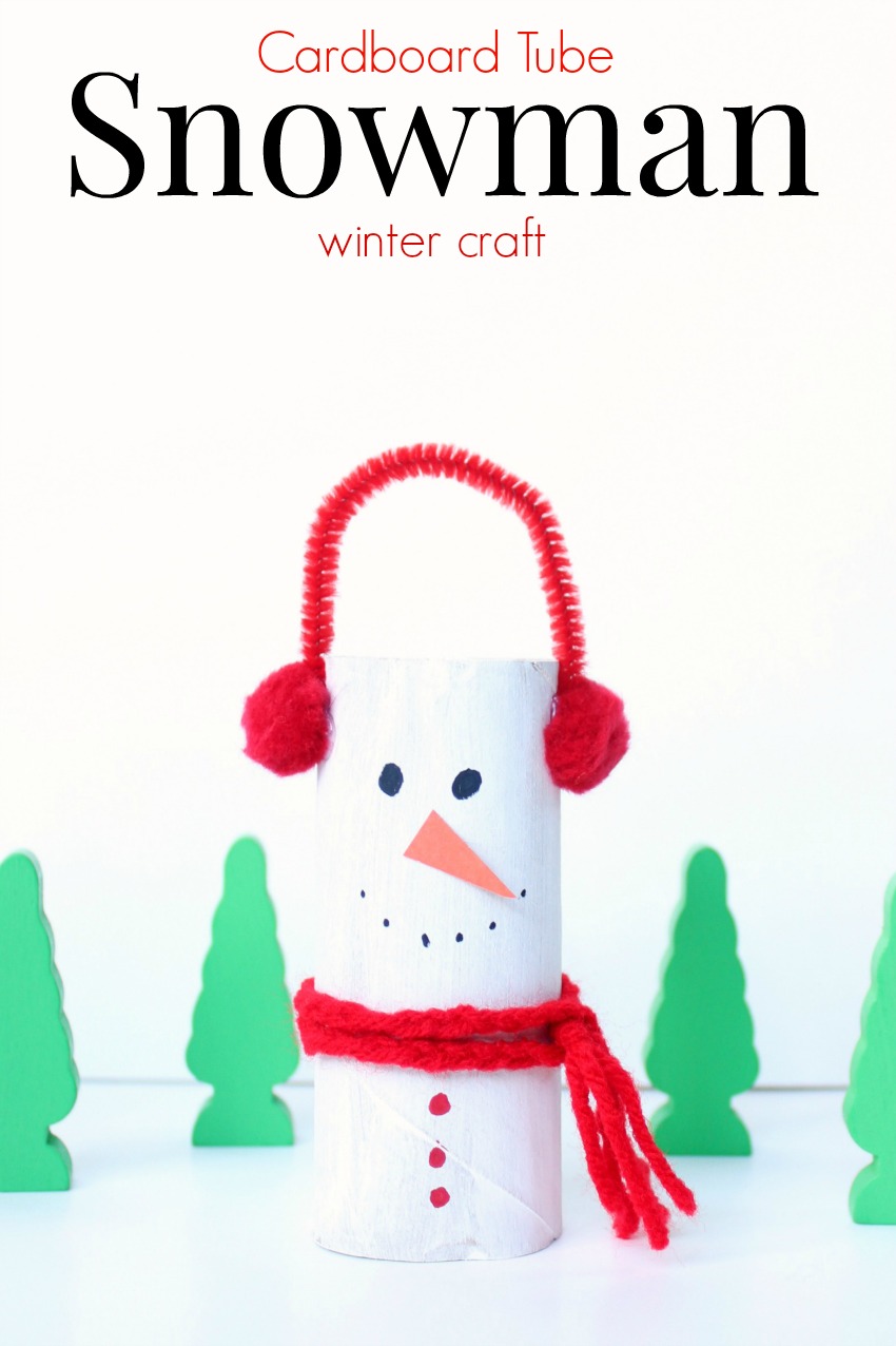 Cardboard Tube Snowman Craft - Make and Takes