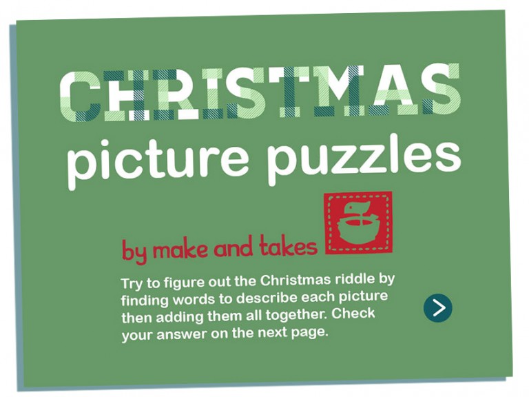Christmas Picture Puzzles - Interactive PDF - Make and Takes