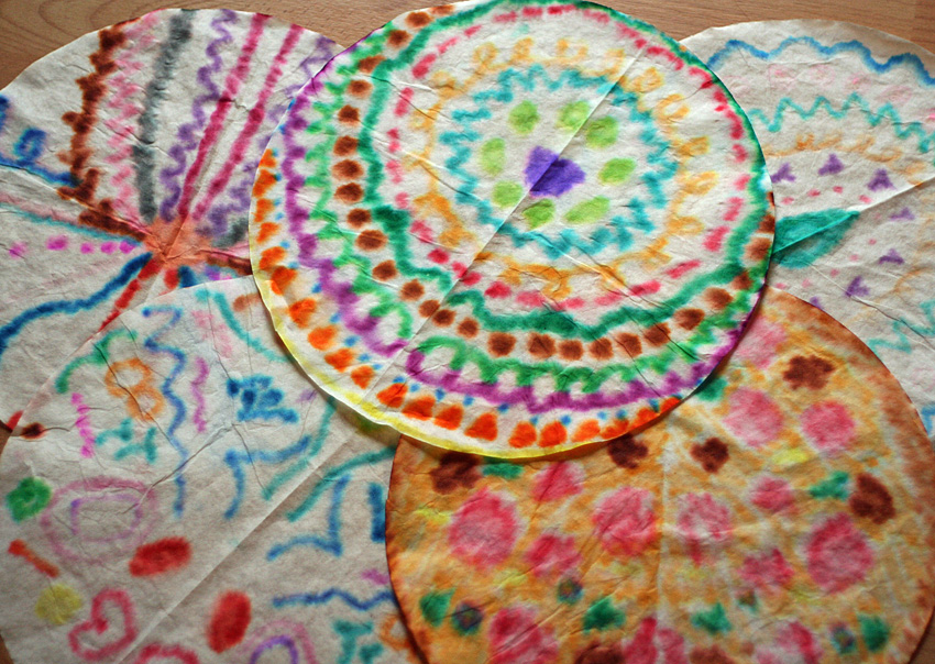 Symmetry Art with Coffee Filters - Make and Takes