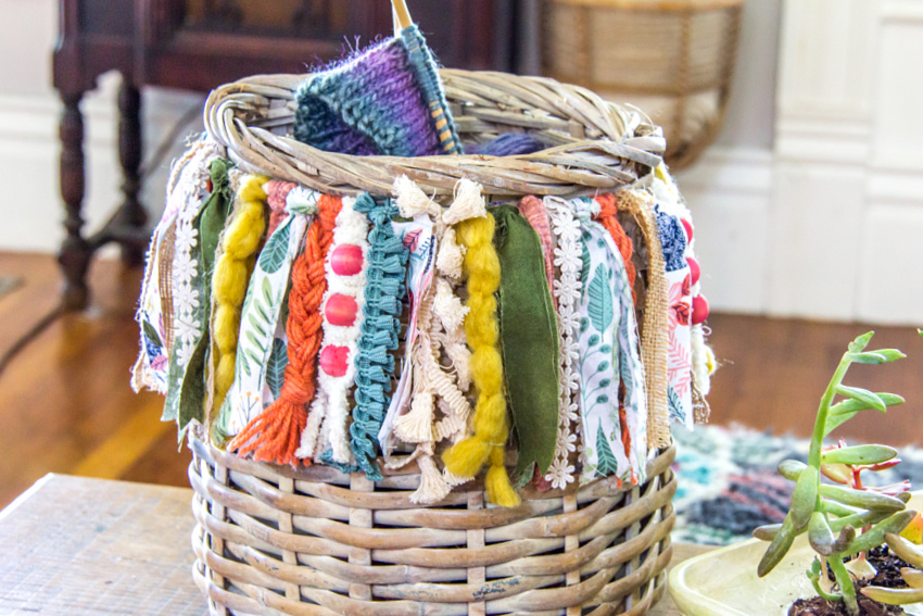 Easy DIY Boho Storage Basket - Make and Takes