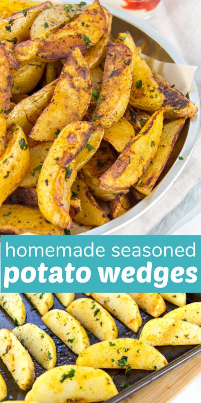 Homemade Seasoned Baked Potato Wedges - Make and Takes