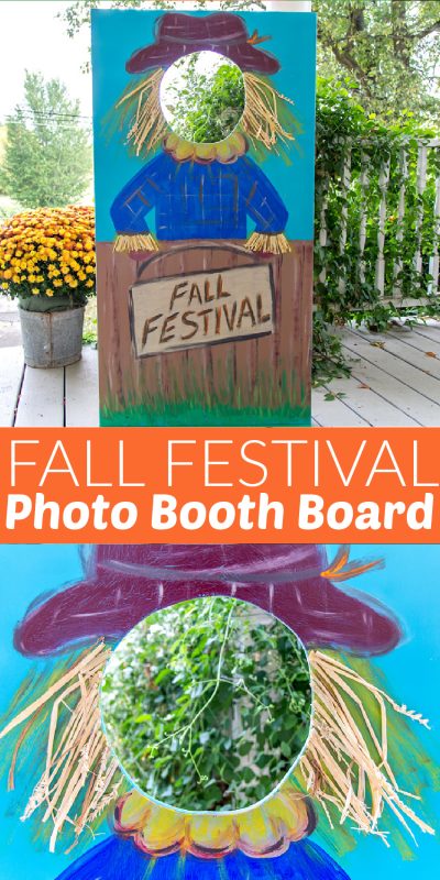 DIY Fall Scarecrow Photo Booth Board - Make and Takes