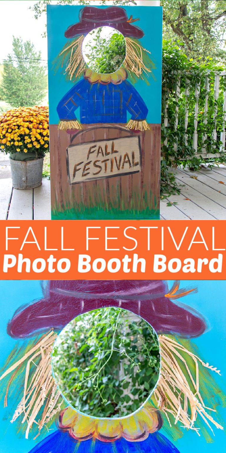 DIY Fall Scarecrow Photo Booth Board - Make and Takes