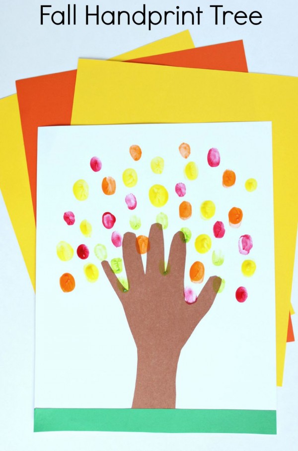 Fall Handprint Tree Craft - Make and Takes