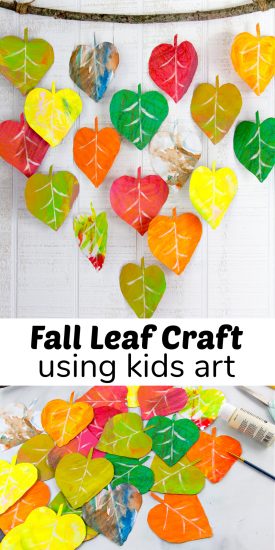 Easy DIY Fall Wall Decor Using Kids Art - Make and Takes