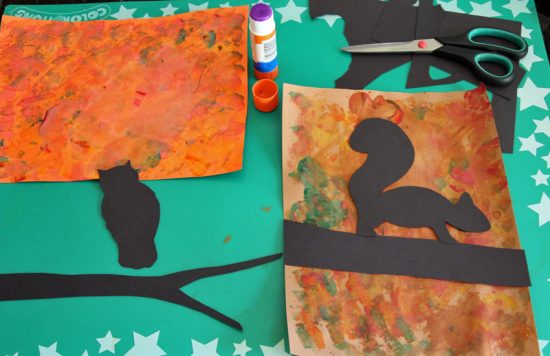 Fall Tree Silhouette Art Project - Make and Takes