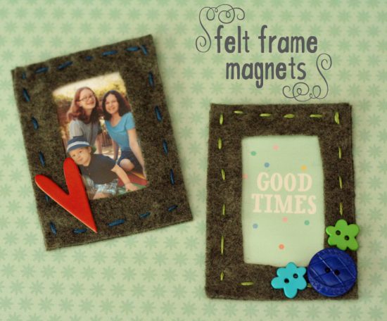 Magnetic Felt Frames with Photo Pockets - Make and Takes