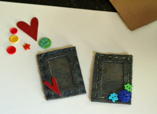 Magnetic Felt Frames with Photo Pockets - Make and Takes