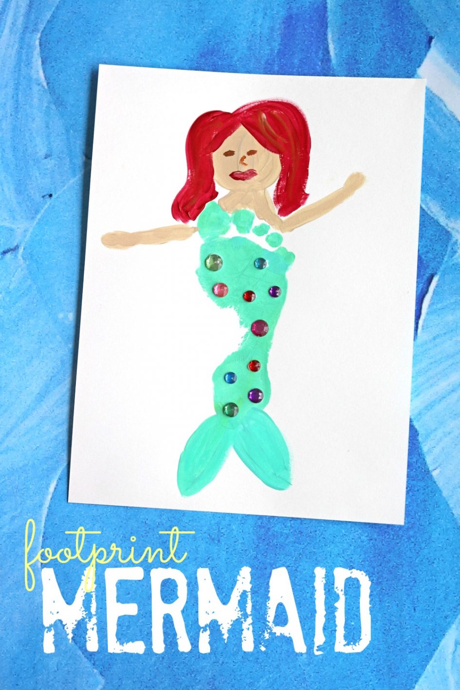 Footprint Mermaid Keepsake Idea - Make and Takes