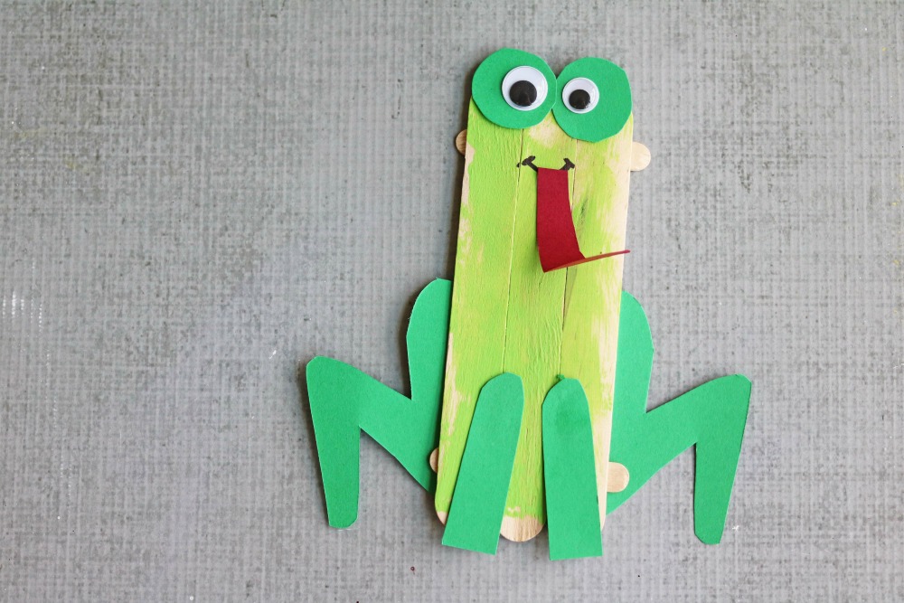 Popsicle Stick Frog Kid Craft - Make and Takes