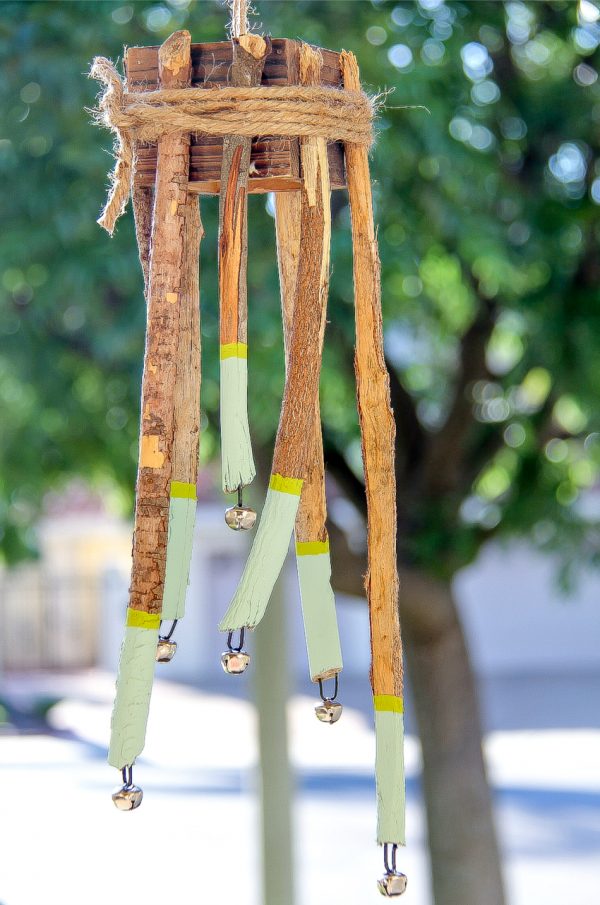 How To Make a Garden Stick Mobile - Make and Takes