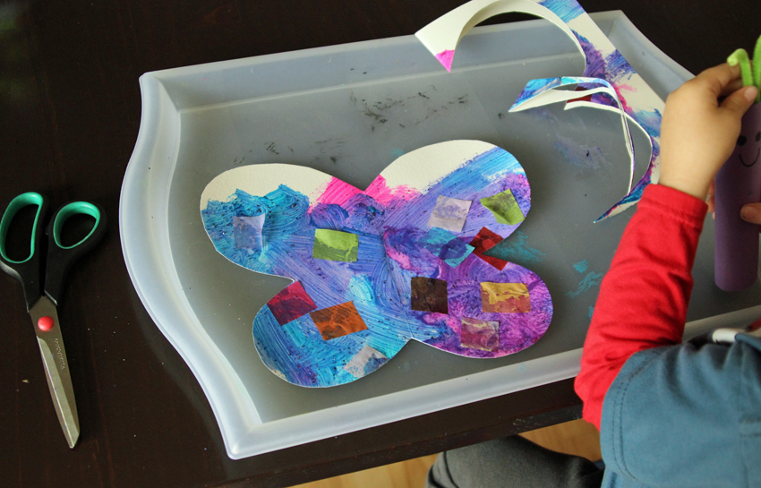 Sparkly Painted Butterfly Craft - Make and Takes