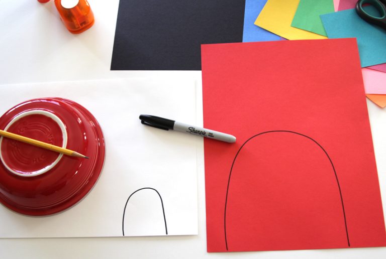 Bright & Colorful Paper Gumball Machine Collage - Make and Takes