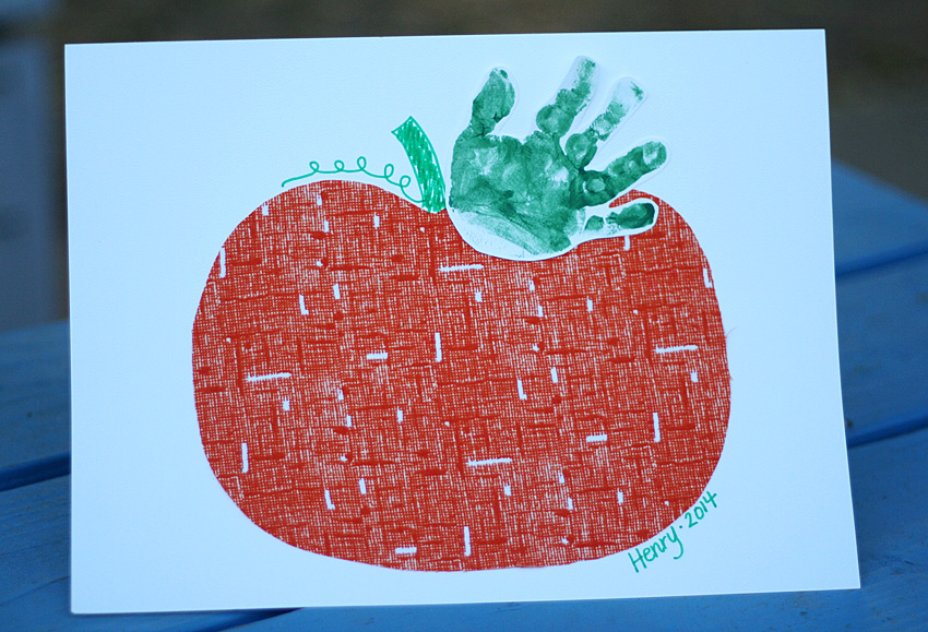 Handprint Pumpkin Keepsake - Make and Takes