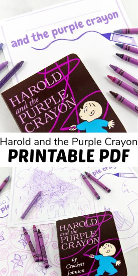 Harold and the Purple Crayon PDF Activity Page for Kids - Make and Takes