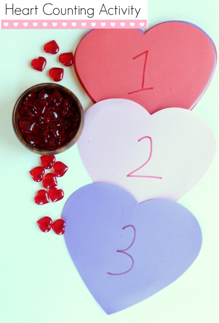 Heart Counting Activity for Preschoolers - Make and Takes