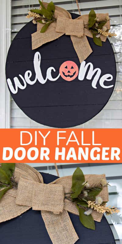 How To Make A Fall Welcome Door Hanger - Make and Takes