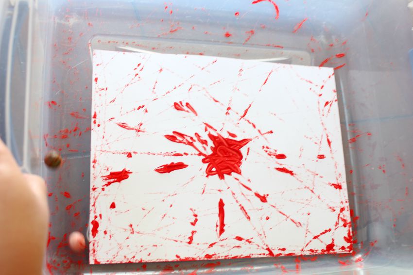 Marble Painted Apple Craft - Make and Takes