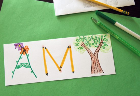 Drawing with Kids: Illustrated Names - Make and Takes