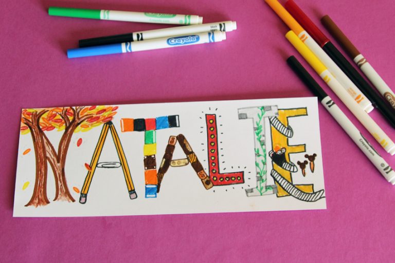 Drawing with Kids: Illustrated Names - Make and Takes