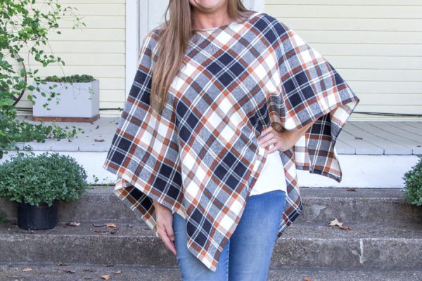How to Make an Easy DIY Poncho for Fall - Make and Takes