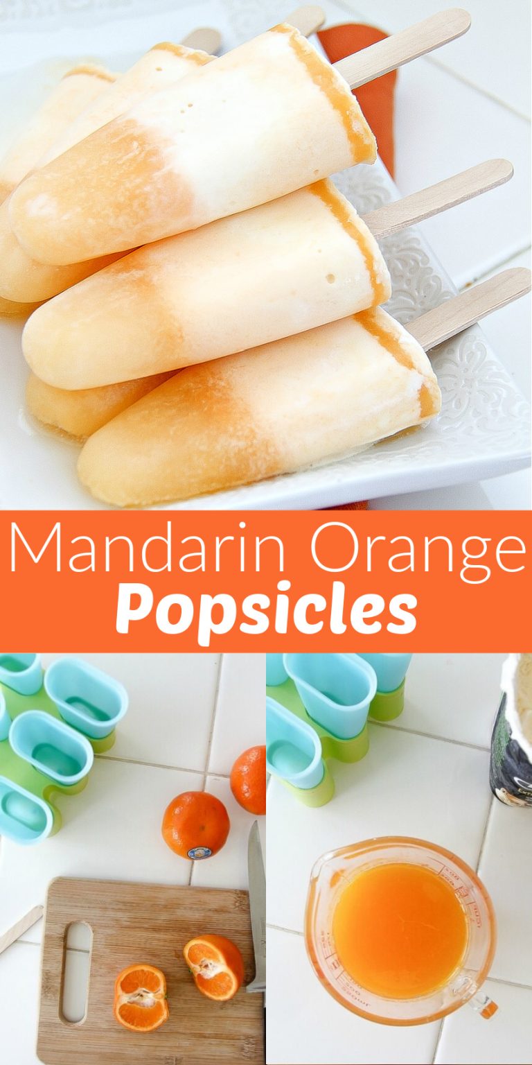 Creamy Mandarin Orange Popsicles - Make and Takes