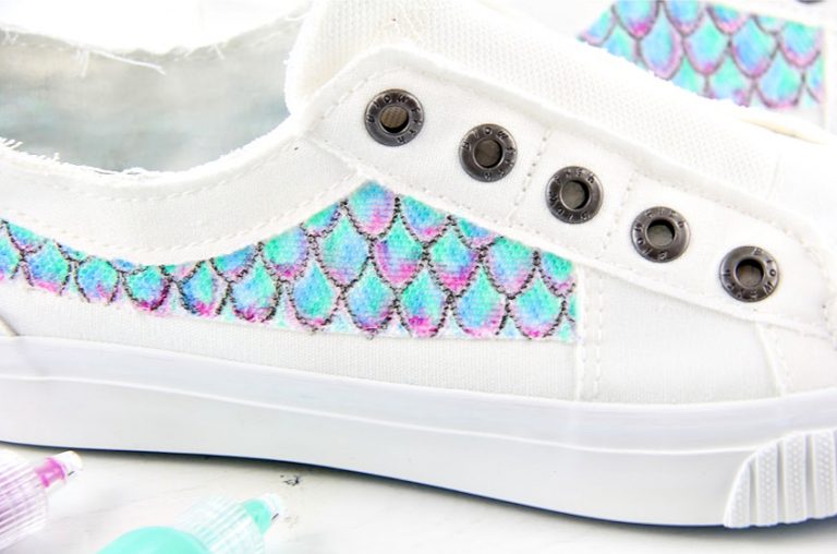 How To Paint Mermaid Shoes - Make and Takes