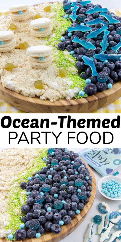 Ocean Themed Party Food Grazing Board Kids Will Love - Make and Takes