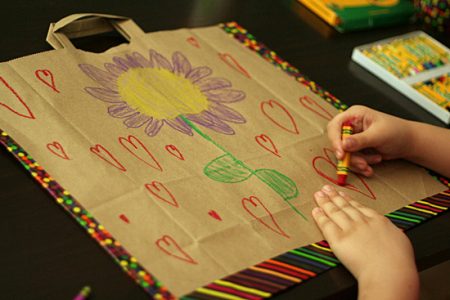 Paper Bag Art Work Portfolios - Make and Takes
