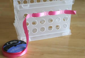 Embellish a Plastic Container with Ribbon - Make and Takes