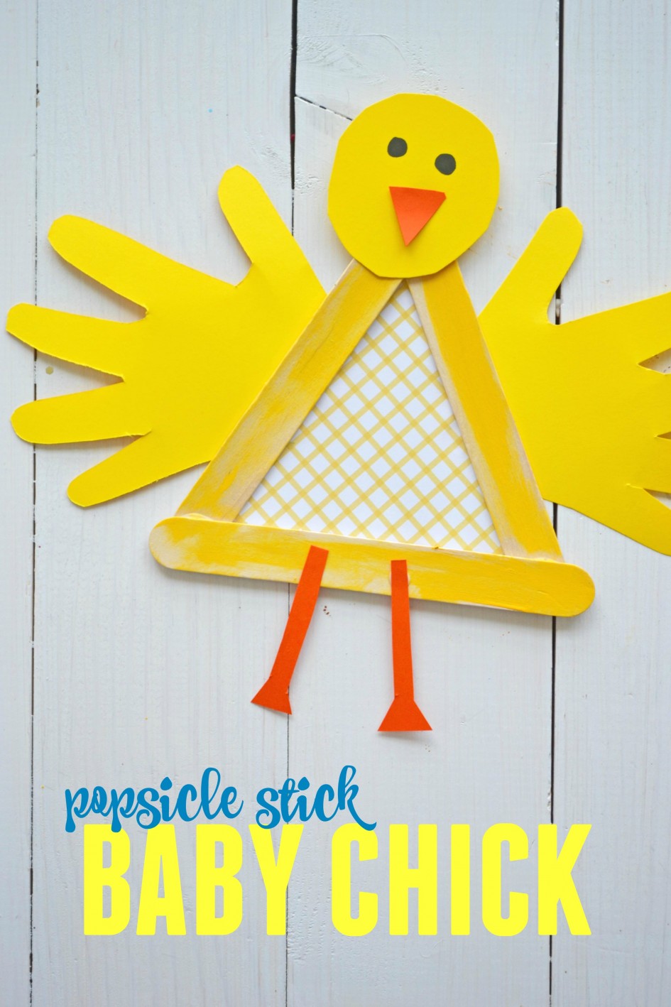 Crafty Popsicle Stick Baby Chick for Spring - Make and Takes