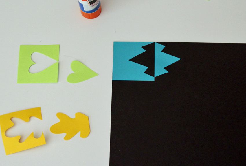 Positive and Negative Paper Grid Art - Make and Takes