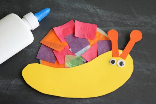 Recycled CD Snail Kid Craft - Make and Takes