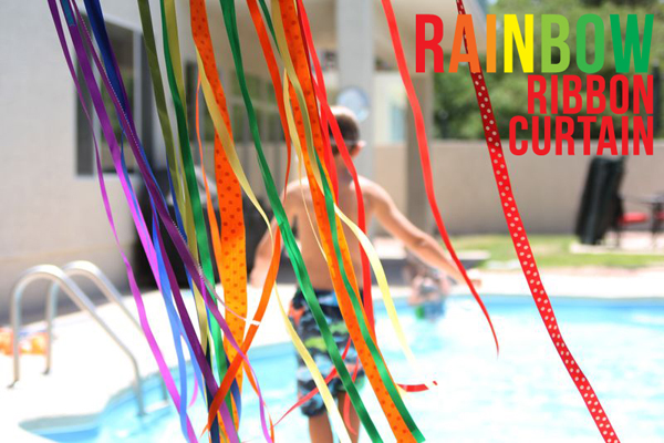 Make a Rainbow Ribbon Curtain - Make and Takes