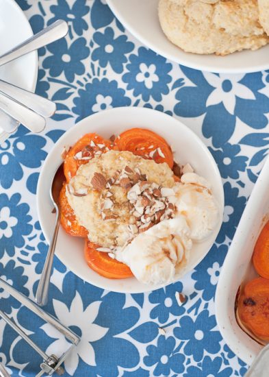 Roasted Apricot Cornmeal Shortcakes - Make and Takes
