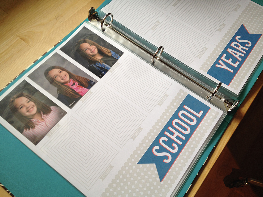 School Pictures Scrapbook Page Printable - Make and Takes