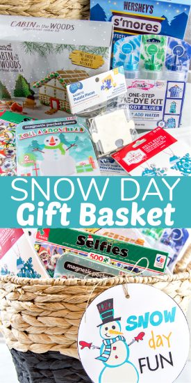 A Gift Basket Full of Activities for Snow Days - Make and Takes
