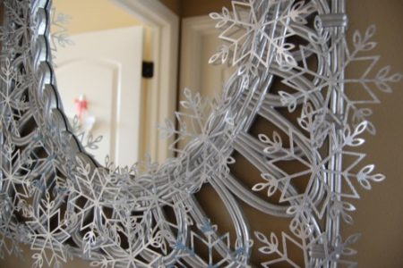 Upcycled Snowflake Mirror Project - Make and Takes