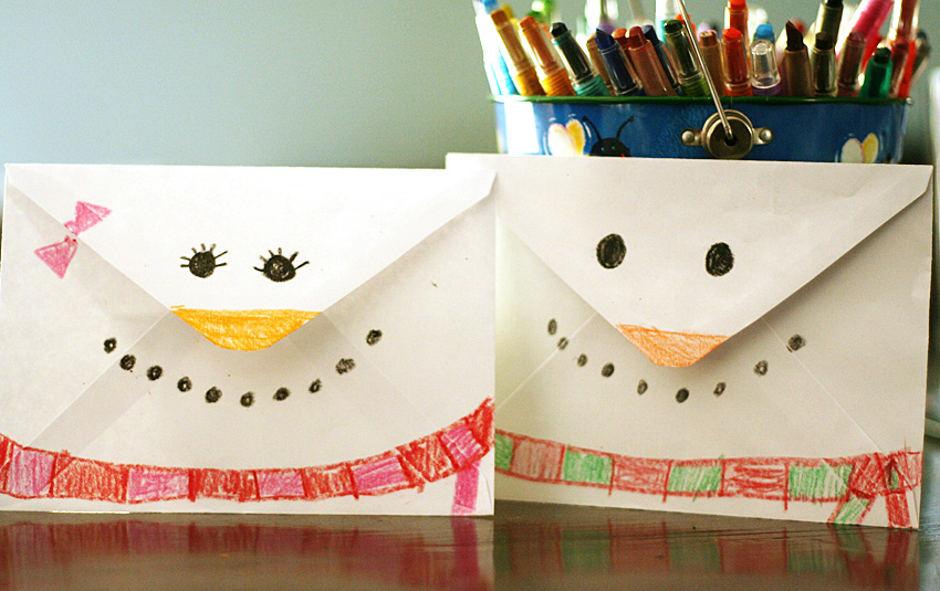 Smiling Snowman Envelopes - Make and Takes