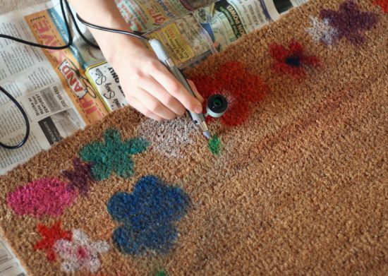 Spring Flower Airbrush Doormat - Make and Takes