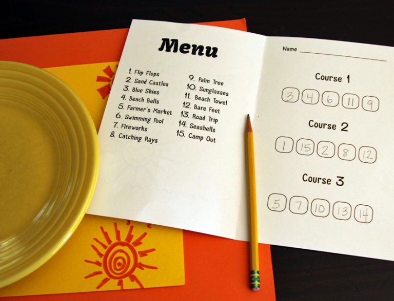 Super-Silly Summer Mystery Meal - Make and Takes