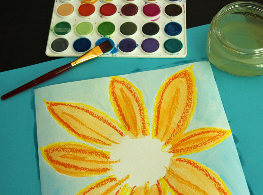 Mixed Media Sunflower Art Project - Make and Takes