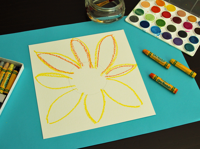 Mixed Media Sunflower Art Project - Make and Takes