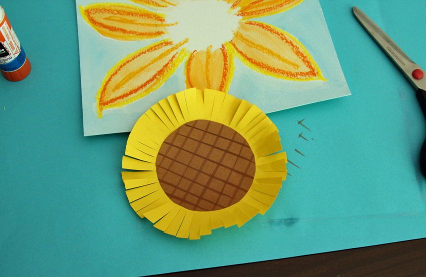 Mixed Media Sunflower Art Project - Make and Takes